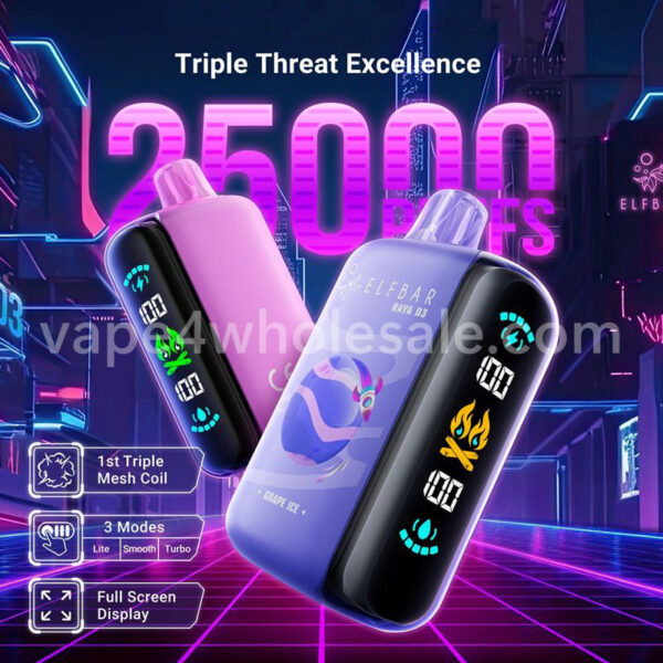 Elf Bar Raya D3 25000 Puffs Disposable Vape Wholesale