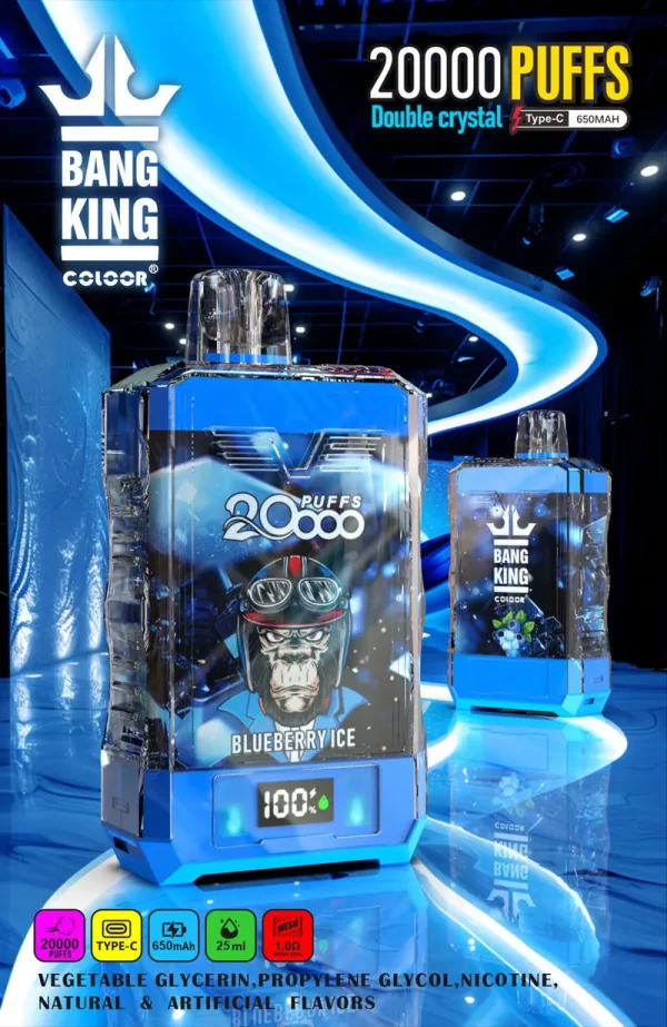 Bang King Coloor 20000 Puffs Double Crystal Disposable Vape Wholesale